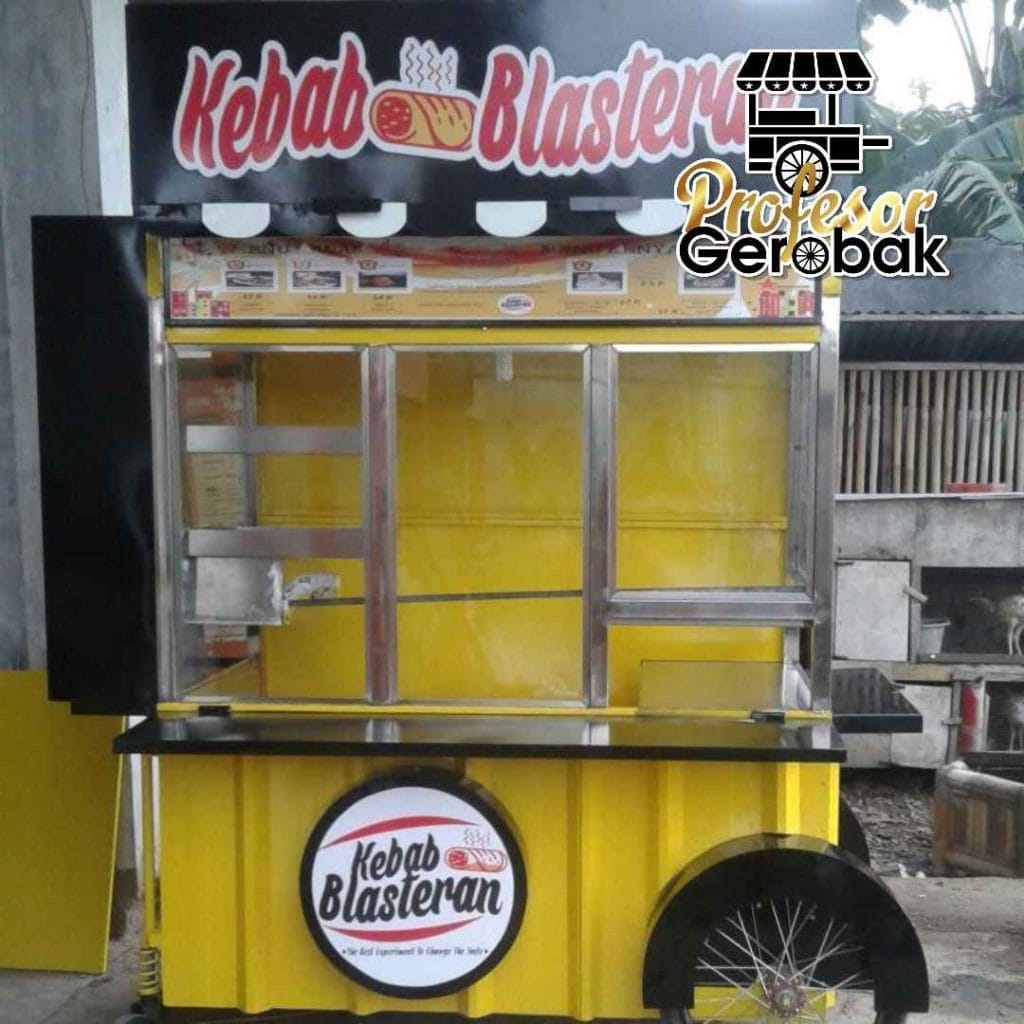 Gerobak Unik Kayu dengan Desain Minimalis untuk Usaha - Profesor Gerobak