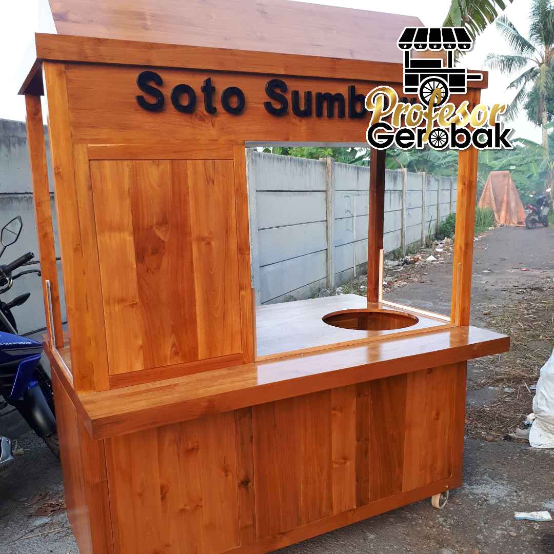 Gerobak Kayu Sederhana dengan Bahan Berkualitas Tinggi - Profesor Gerobak