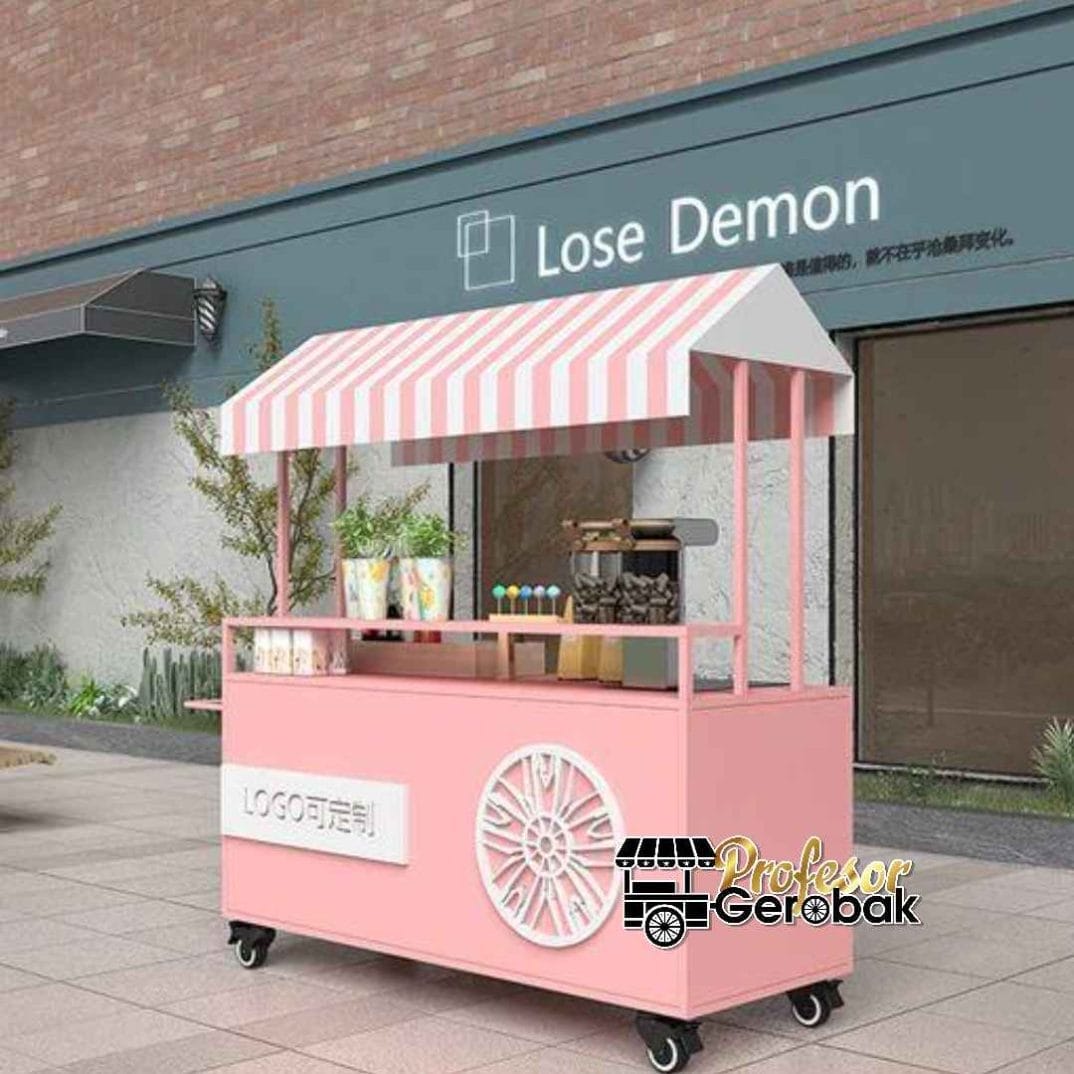 Desain Booth Jualan Minimalis Modern untuk Usaha Kecil - Profesor Gerobak