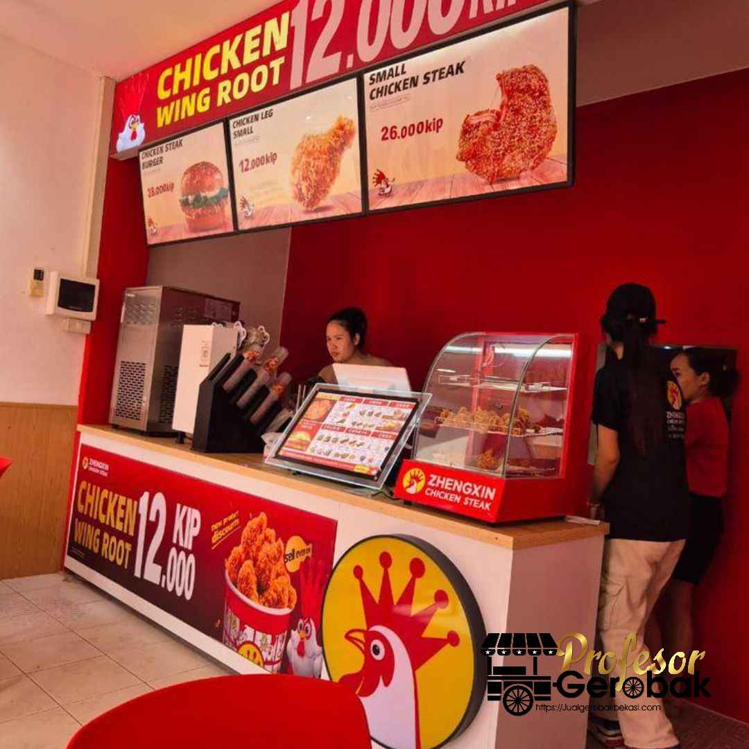 Contoh Desain Booth Makanan kekinian yang auto-laris - Profesor Gerobak