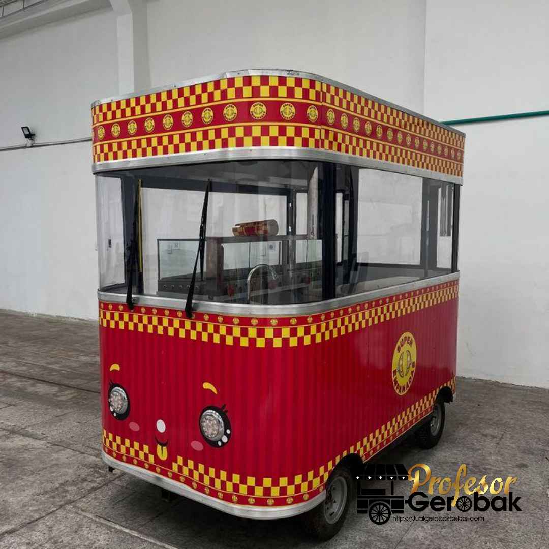 Contoh Desain Booth Makanan kekinian yang auto-laris - Profesor Gerobak